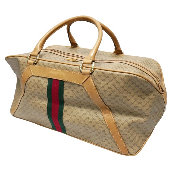 Gucci | Bags | Gucci Old Gucci Vintage Travel Bag Boston Unisex 97s 70s Micro Gg Sherry | Poshmark